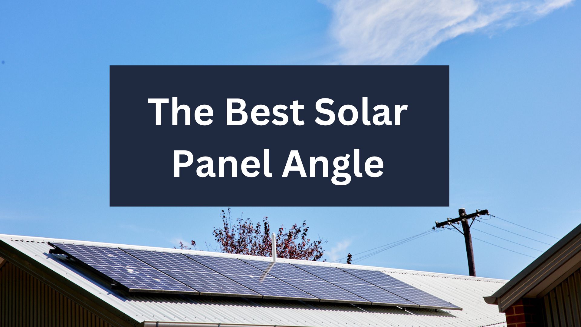 Solar Panel Angle Melbourne